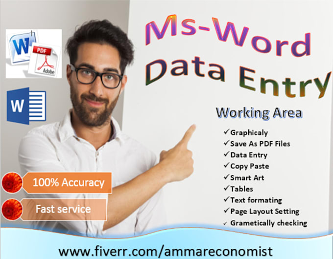 Do ms word data entry, format, upgrade ms word documents by Ammareconomist | Fiverr