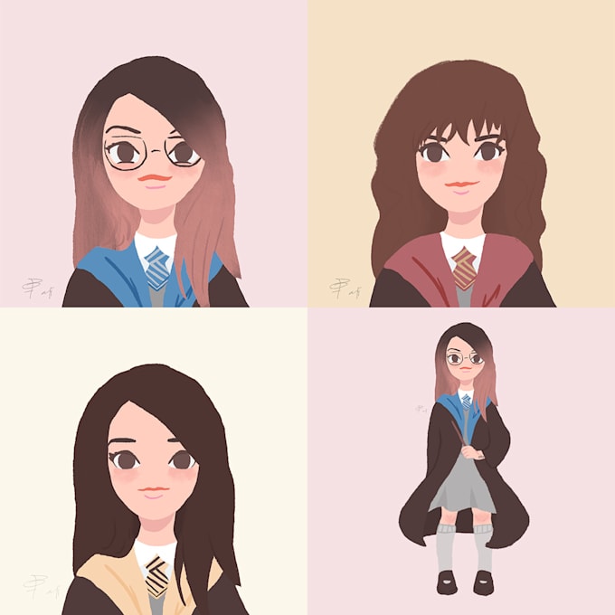 how to draw harry potters hair