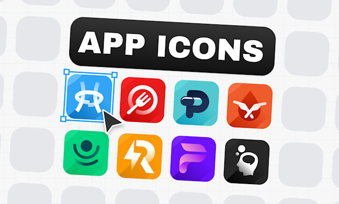 Design 3 modern app icon logo in 24 hours by Yatkun | Fiverr