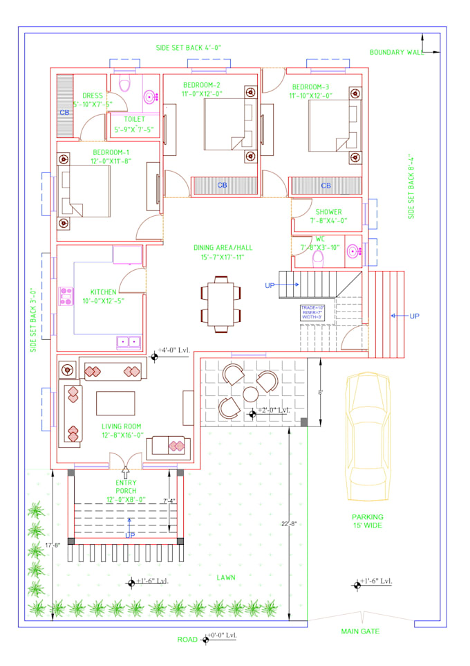 Design exquisite floor plans in autocad by Neetupetwal | Fiverr