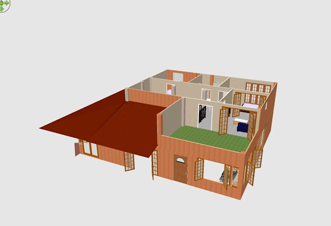 Create modern axonometric view of your floor plan by Prabathmaith414 ...