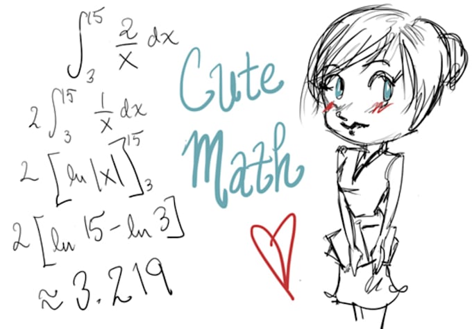 Do a math problem and draw you a cute sketch to alleviate your homework ...