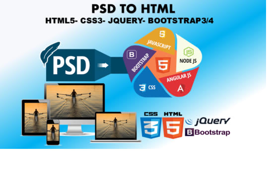 Convert psd to html, sketch to html,bootstrap responsive by Mariarafiiq ...