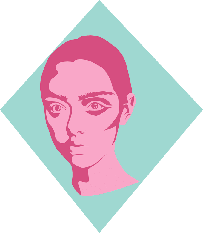 Design a cool vector portrait 2 or 4 colors, in 24 hours by Madgdesign ...