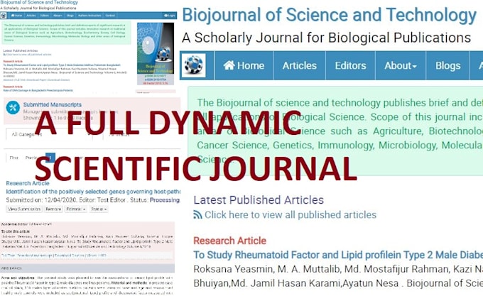 Create a custom scientific journal management system by Bdrabby143 | Fiverr