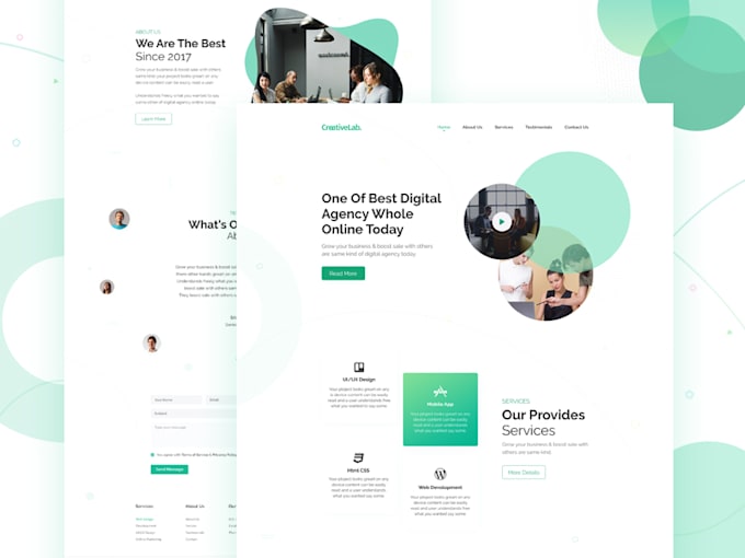 Create website ui ux design and landing page design for you by ...