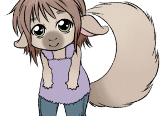 Draw a cute chibi furry character by Aelyrin | Fiverr