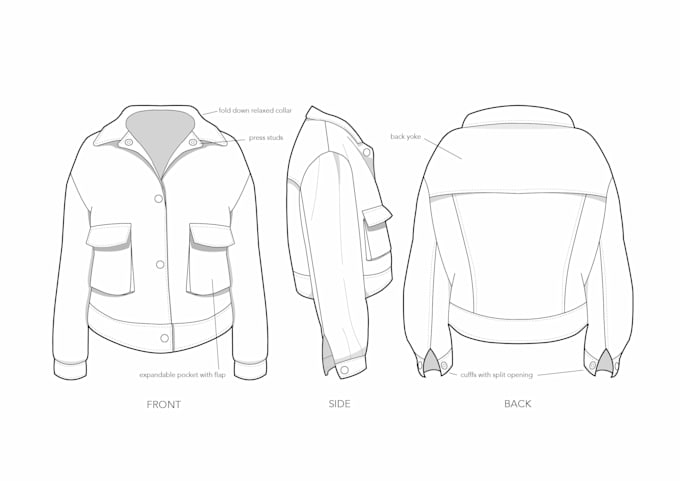 Illustrate fashion technical flats for production by Charissahickson ...