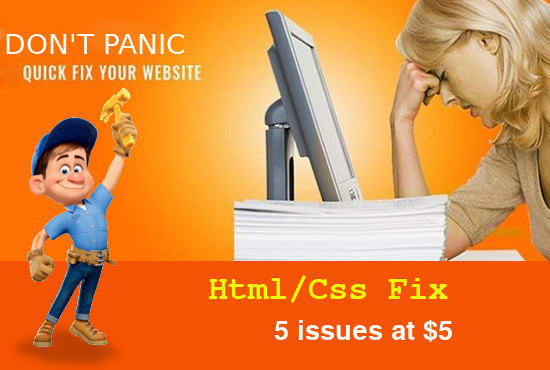 Fix html, css, bootstrap issues of your website by Jason_freeman | Fiverr