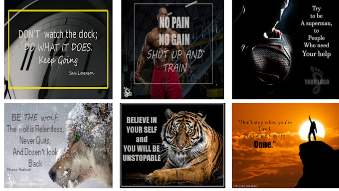 Design motivational quotes with your logo by Trukshan | Fiverr