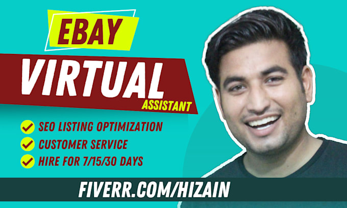 Be your ebay virtual assistant seo listing, customer service by Hizain | Fiverr