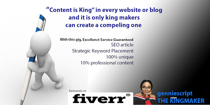 Write a unique and compelling article and blogpost on fiverr by ...