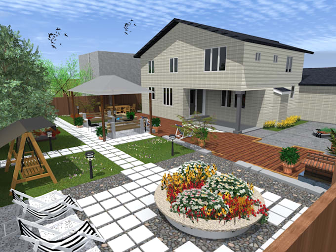 Design your front or back yard with befitting landscape by ...
