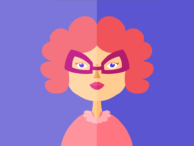Design a minimalist flat cartoon profile picture or avatar by ...