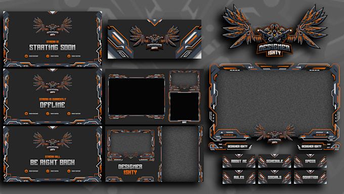 Design professional animated twitch, mixer stream overlays by Designer ...