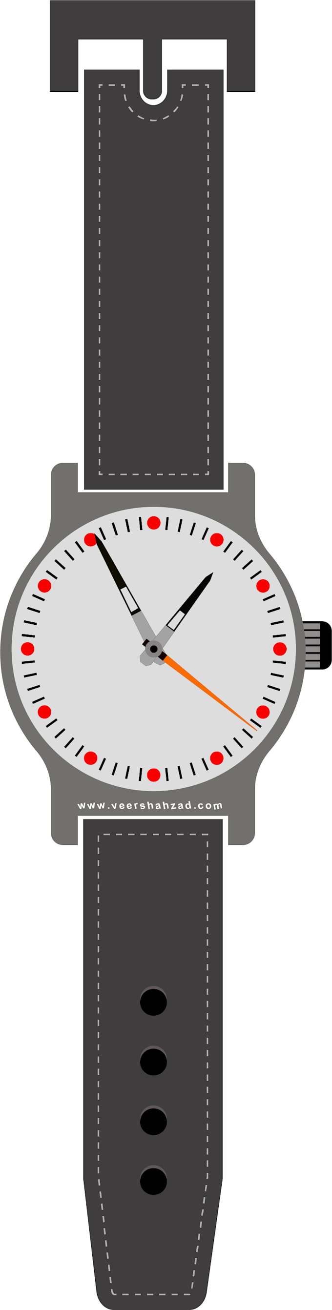 Flat watch design on illustrator by Syedshahzad717 | Fiverr