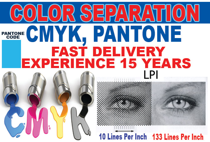 Do color separation cmyk,pantone,pantone code, simulation process by ...