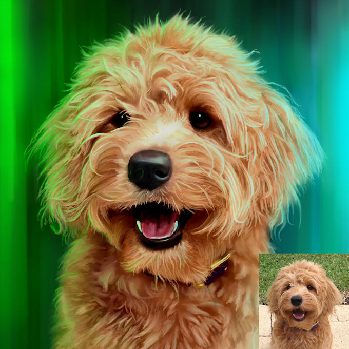 Create favorite pets in realistic digital paintings by Aip_424 | Fiverr