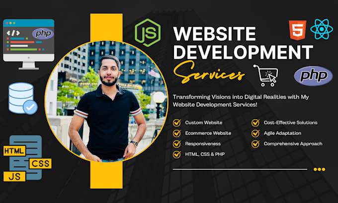 Do website design and development in html,css,js, and backend with php ...