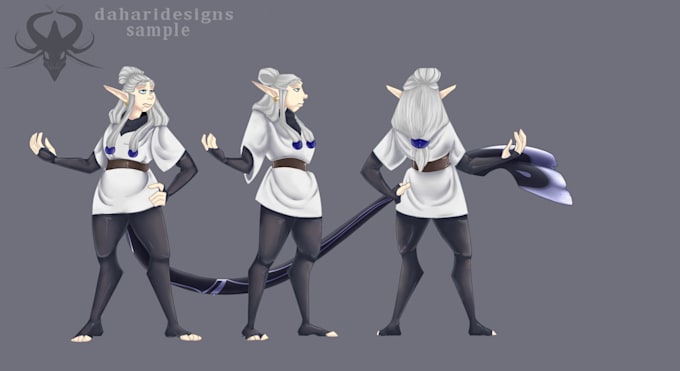 Create a 2d turn around of your character by Daharidesigns | Fiverr