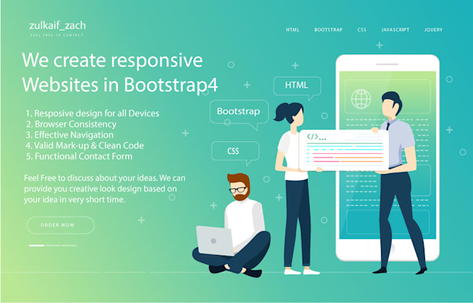 Design website in html bootstrap by Zulkaif_zach | Fiverr