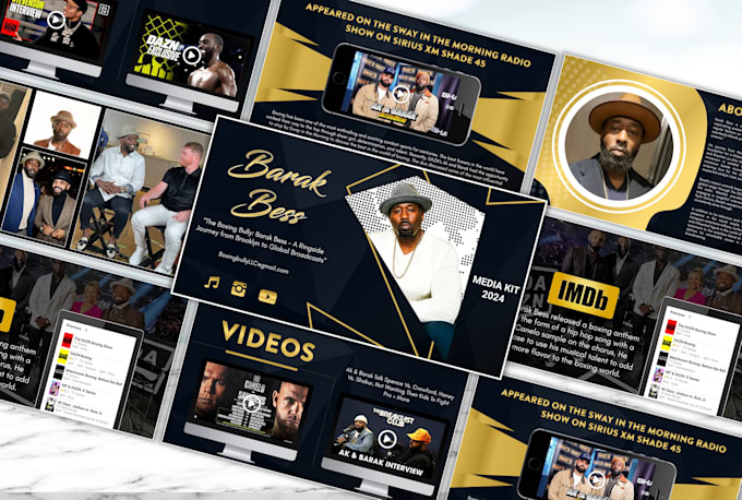 Design artist epk, media kit, press kit, speaker one sheet by Iqonic_ideax | Fiverr