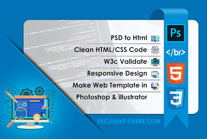 Convert psd, jpeg to html with responsive bootstrap 4 by Designer_jaker ...