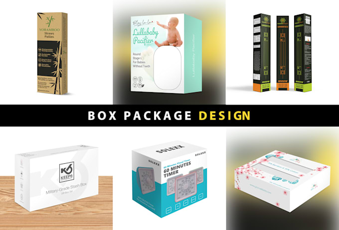 Design box package label for any product by Myartzlk | Fiverr