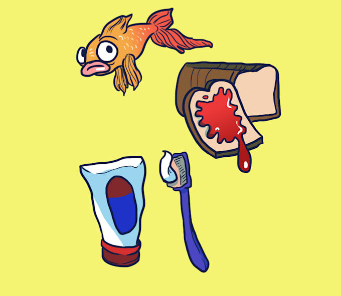 Draw any object, animal or food in full color by Oknowles | Fiverr