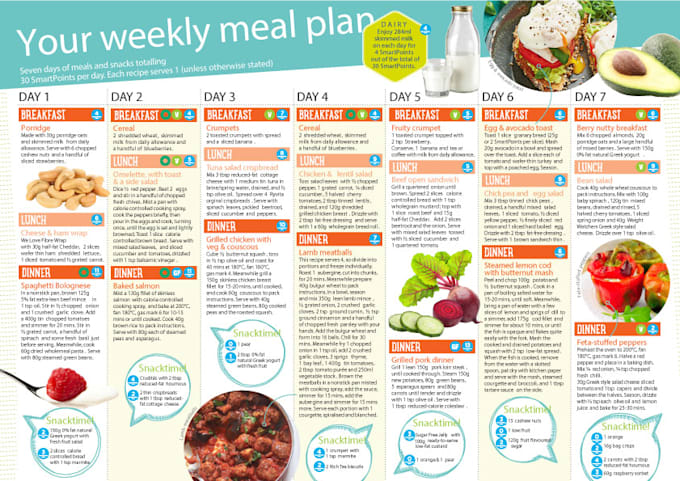 Design a unique health chart of your diet plan by Khanstudio259 | Fiverr