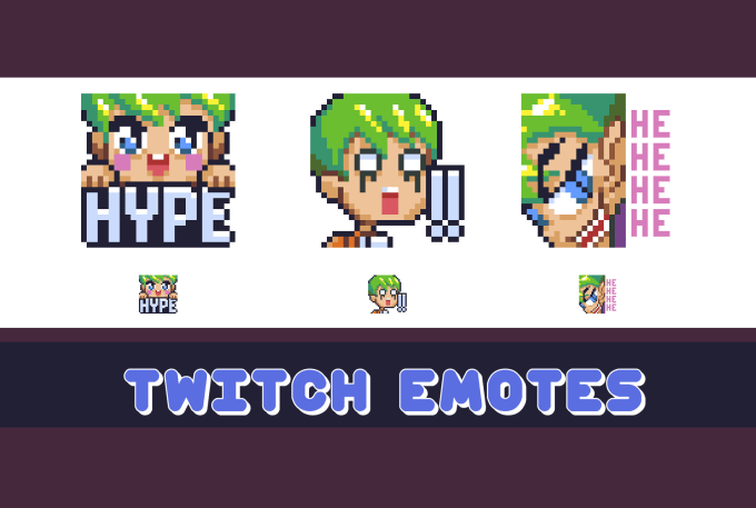 Create custom pixel art twitch emotes by Jeimansutrisman | Fiverr Create custom pixel art twitch emotes by Jeimansutrisman | Fiverr