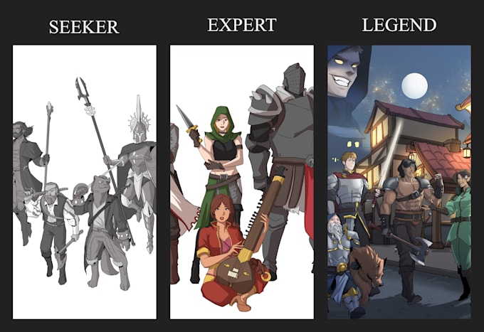 Do group artwork of your dnd squad by Oswaldzacharia | Fiverr
