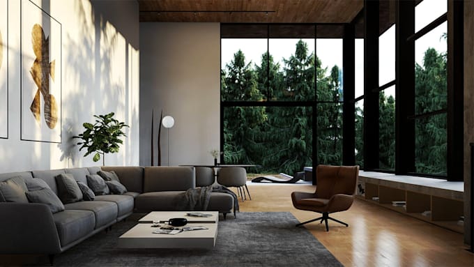 Model and render high end realistic interior by Nedistuff | Fiverr