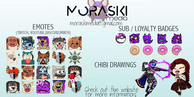 Create twitch emote packages by Moraskimedia | Fiverr