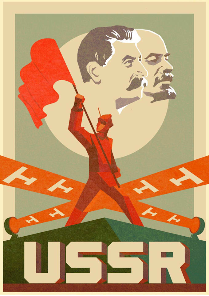 Make a posters soviet propaganda ussr style communist comrade by Antonpetrov555 | Fiverr