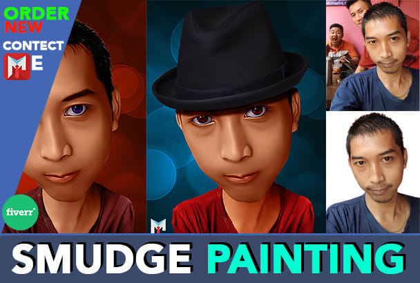 Make you a beautiful realistic smudge cartoon by Misterthree733 | Fiverr