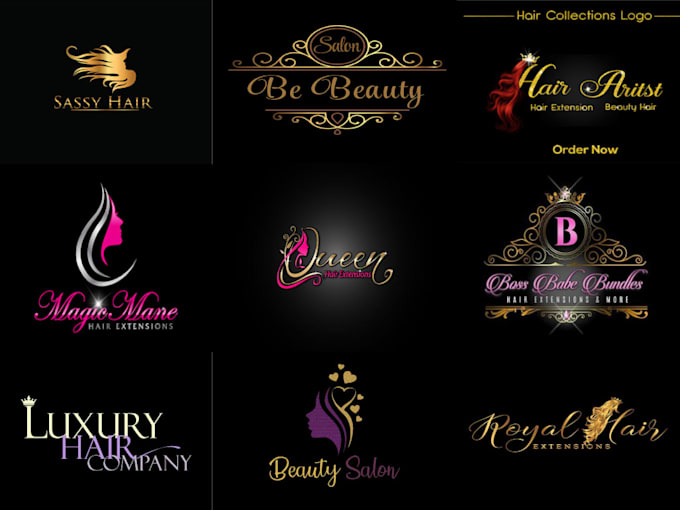 Design hair extensions or beauty saloon feminine logo by Subhani_bro ...
