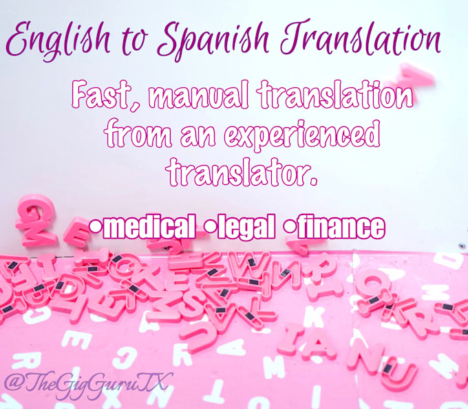 Provide quality english to spanish translation by Thegiggurutx | Fiverr