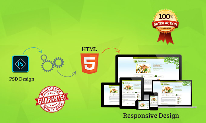 Convert psd to html bootstrap 4 by Webtech24h | Fiverr