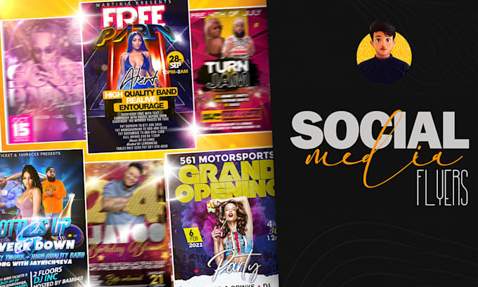 Create an awesome animation motion flyer poster for an event, party, or ...