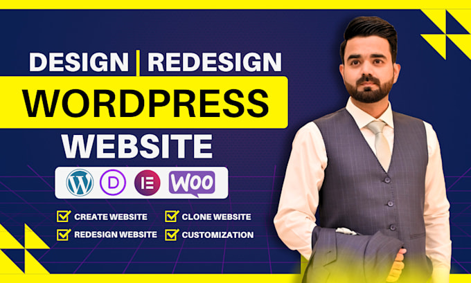Create a modern, responsive wordpress website with elementor pro and ...