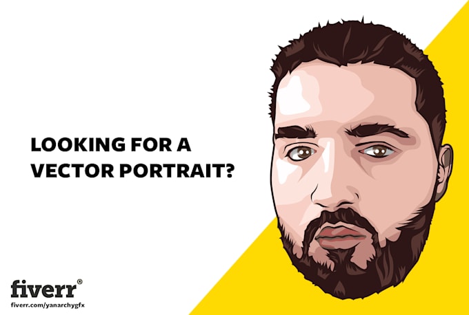 Create a detailed vector portrait in 24 hours by Yanarchygfx | Fiverr