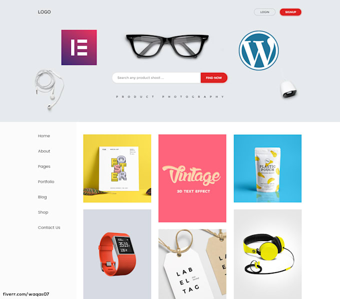 Design a stunning wordpress website using elementor pro by Waqas07 | Fiverr