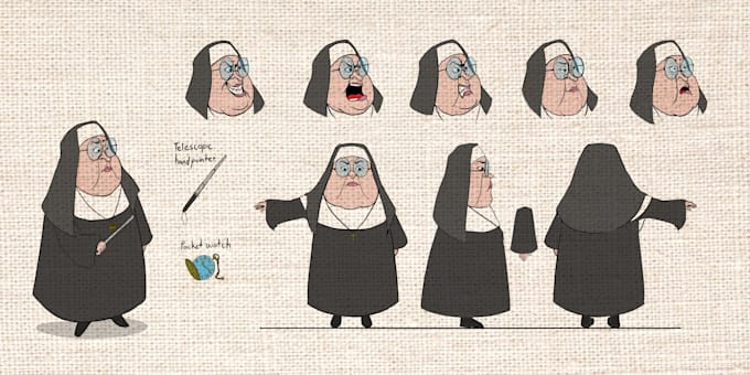 Create character model sheet by Miemie451 | Fiverr