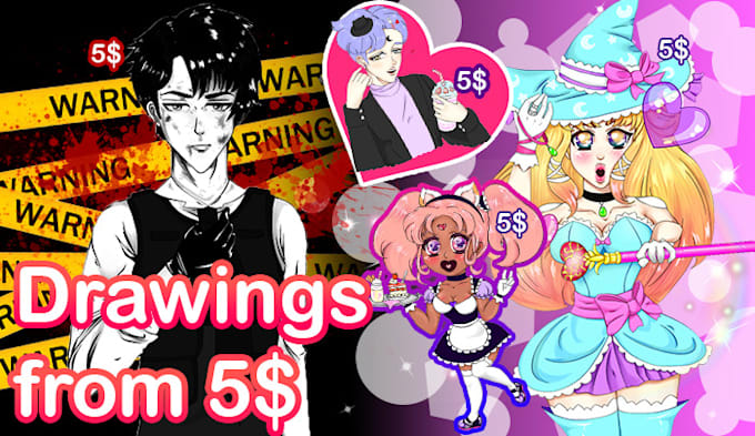 Anime and manga style drawings of whatever you want by Lolidance | Fiverr