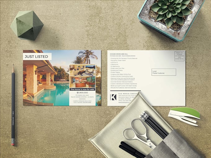 Design your professional postcard by Leolez | Fiverr