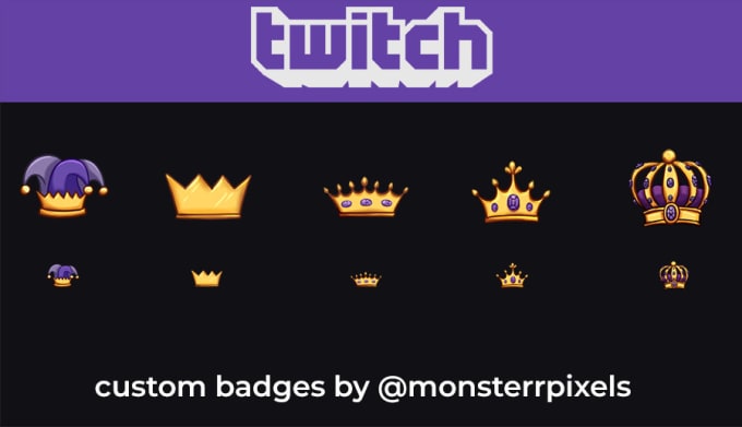 Create custom twitch subscriber badges by Monsterrpixels | Fiverr