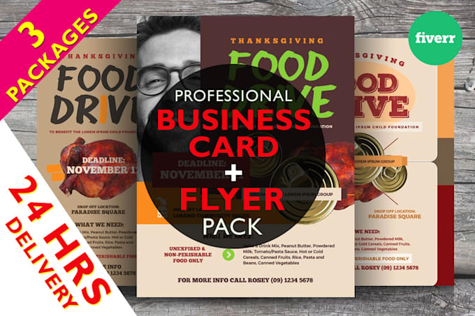 Design professional business pack, business card plus flyers, in only ...