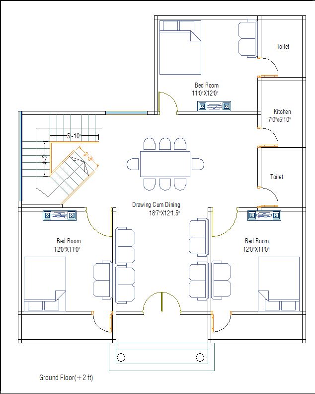 Do autocad floor plan full architectural drawing by Babul0901001 | Fiverr