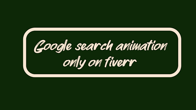 Create a google search logo animation by Masabzaheer | Fiverr